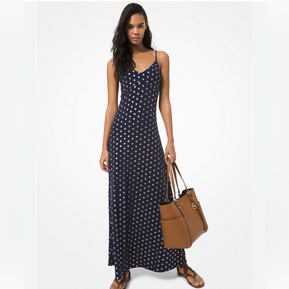 Michael Kors | Dresses | Michael Kors Medallion Foil Print Mayte Jersey ...